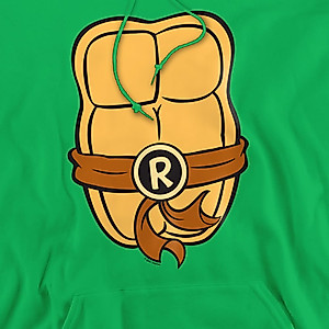 Popfunk Classic TMNT Teenage Mutant Ninja Turtles Unisex Adult Pull-Over Hoodie, Raphael Chest, 2X-Large