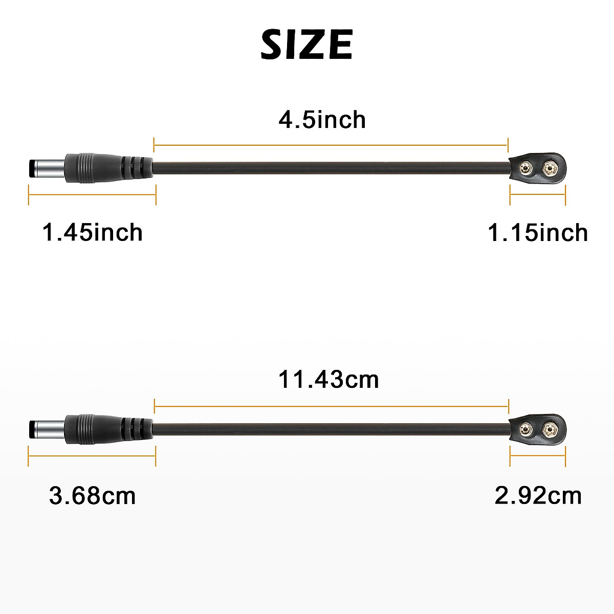AZOR Delay Guitar Effect Pedal Vintage Delay Mini Pedal with Guitar Pedal Power Cable,9V Battery Clip Converter Power Cable