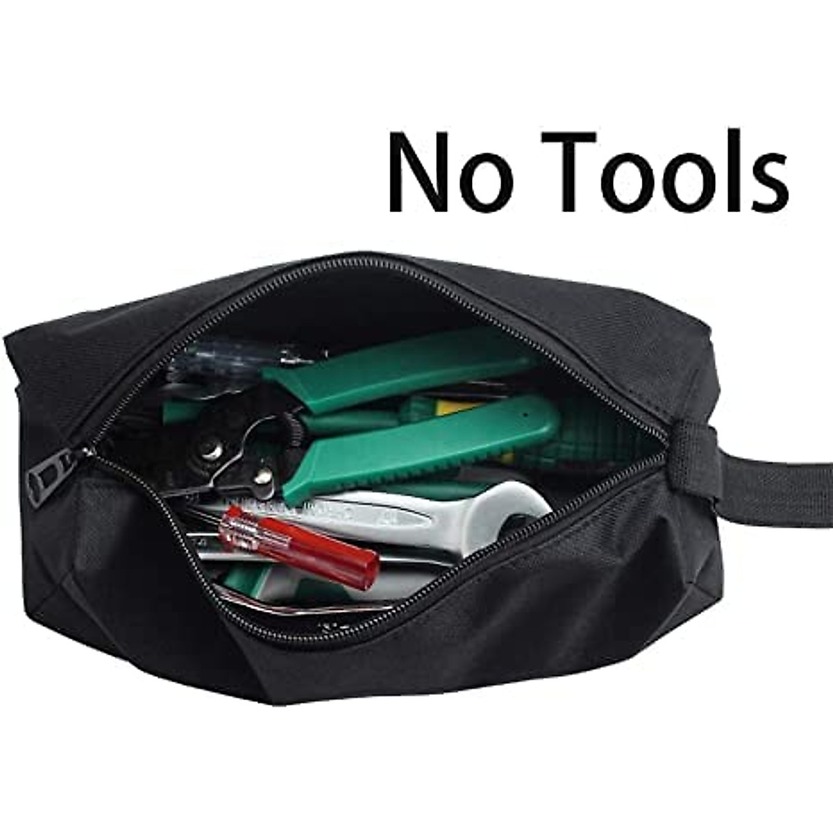 3/5 Pcs Small Tool Pouches Zipper Tool Pockets Carpenter Canvas Tool Bag Organizers Storage Bags for Screwdriver Pliers Woodworker Screw Nail