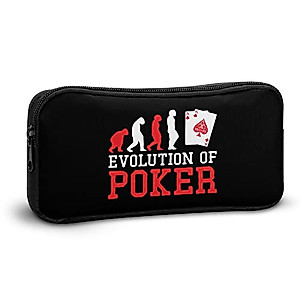 Evolution of Poker Pencil Case Pencil Pouch Coin Pouch Cosmetic Bag Office Stationery Organizer