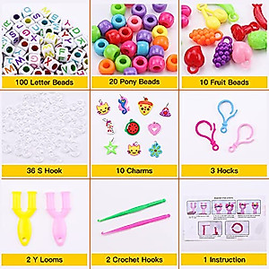 HTVRONT Rubber Band Bracelet Kit - 2100 Loom Bracelet Making Kit for Girls, 23 Colors Rubber Band Kit, Durable Rubber Bands for Bracelets, Loom Bands kit with Accessories Friendship Bracelets Kit