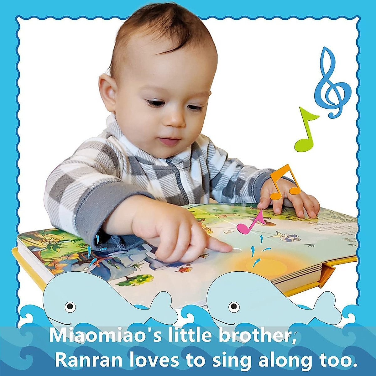 Miao Miao Chinese Nursery Rhymes Learning Books with Mandarin, Pinyin, and English. Bilingual & Interactive Sing Along Sound Book for Kids, Babies, Toddlers & Children.