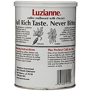 Luzianne Premium Blend Ground Coffee & Chicory, 16 Ounce Canister (Pack of 3)
