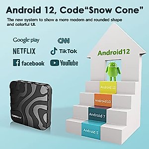 2023 Android TV Box 12.0 4GB RAM 32GB ROM T95 MAX Android Box 4K 6K Allwinner H618 Quad-core Cortex-A53 Android 12 TV Box 2.4G 5G Dual Wi-Fi Bluetooth 4.0 USB 2.0 100M Ethernet Smart TV Box Android