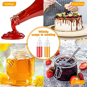 Honeydak 30 Pack Plastic Squeeze Bottles Boston Empty Dispensing Bottles Lab Dispensing Bottles with Twist Top Cap 2 Pcs Funnel for Liquids Inks Oil Sauce Condiments Arts and Crafts (White, 4 oz)