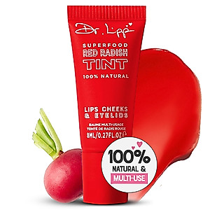 Dr. Lipp Superfood Lip Tint Red Redish 8ml – 4-in-ONE Ultra Moisturising Tinted Lip Balm, Lip Gloss, Cheek Blush & Glossy Eyeshadow – 100% Natural – Fragrance & Cruelty Free