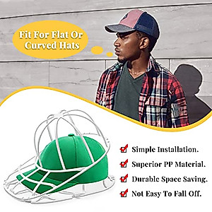 Hat Washers, Cap Washers for Washing Machine, Hat Cleaning Shaper Protector Fit for Adult and Kid's Baseball Caps, White