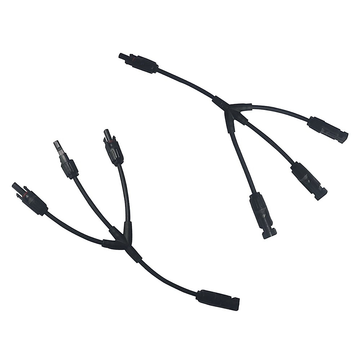 KRXNY PV Solar Panel Wire Connector 1 to 3 Y Branch Parallel Cable Adaptor Connectors 1 Pair