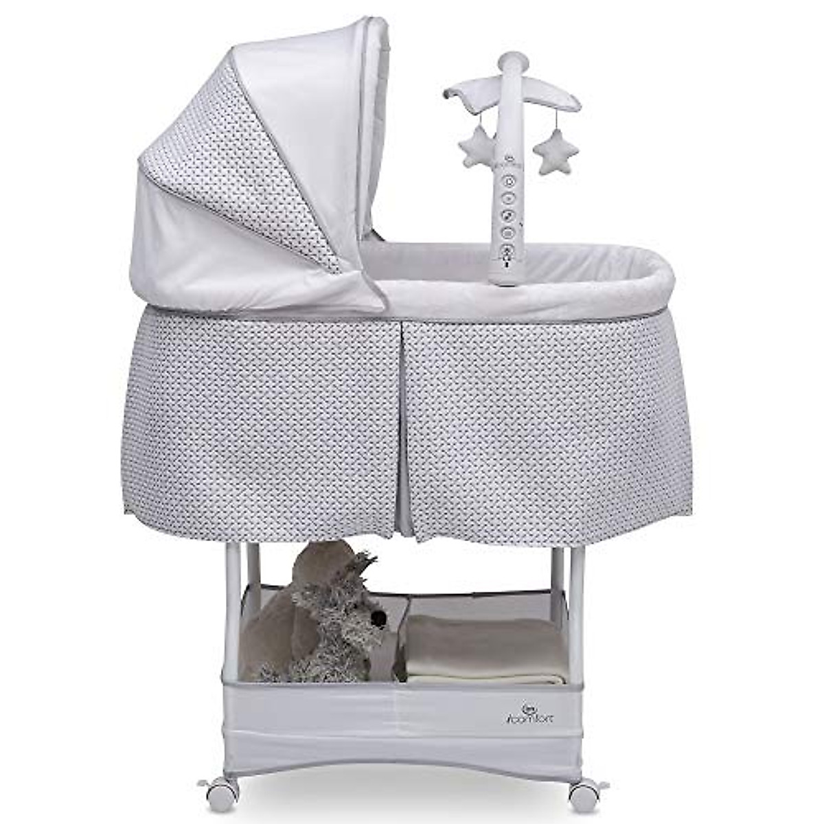Serta iComfort Hands-Free Auto-Glide Bedside Bassinet - Portable Crib Features Silent, Smooth Gliding Motion That Soothes Baby, Cameron