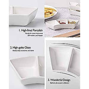 DELLING Ceramic Dipping Bowls/Dipping Sauce Bowls Set - 3 Oz Dipping Sauce Dishes- Small Sauce Cups/Bowls for Sushi, Tomato Sauce, BBQ or Other Dinner - Great for Different Sauce and Dip, Set of 5