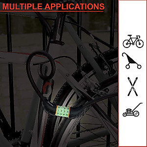 MASTER LOCK Bike Cable Lock [Combination] [1.8 m Coiling Cable] [Outdoor] [Mounting Bracket] 8190EURDPRO - Ideal for Bike, Electric Bike, Skateboards, Strollers, Lawnmowers and other Outdoor Equipment