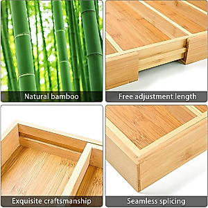 Kitchen Drawer Organizer - 9 Section Expandable Silverware Tray Utensil Organizer Cutlery Holder for Home Kitchen Supplies Storage Box