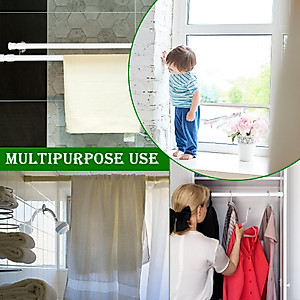 8 Pack Window Security Bar for Inside Windows Adjustable Window Safety Rods Extendable Sliding Door Lock Bar with Rubber Tips Multi-purpose Telescopic Rod Clothes Drying Rod, Extends from 17-27.6 Inch