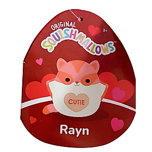 Squishmallows Official Kellytoy Rayn Sugar Glider 12 Inch Hot Pink and White with “ Cutie” on Belly Plush - 2023 Valentine’s Squad Stuffed Animal Toy Pillow