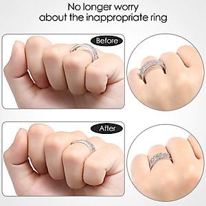 WILLBOND Ring Size Adjuster for Loose Ring Clear Invisible Ring Size Reducer Jewelry Guard Sizer Loose Ring Tightener Fit Any Rings for Preventing Ring from Loosening and Slipping Off (9 Sheets)