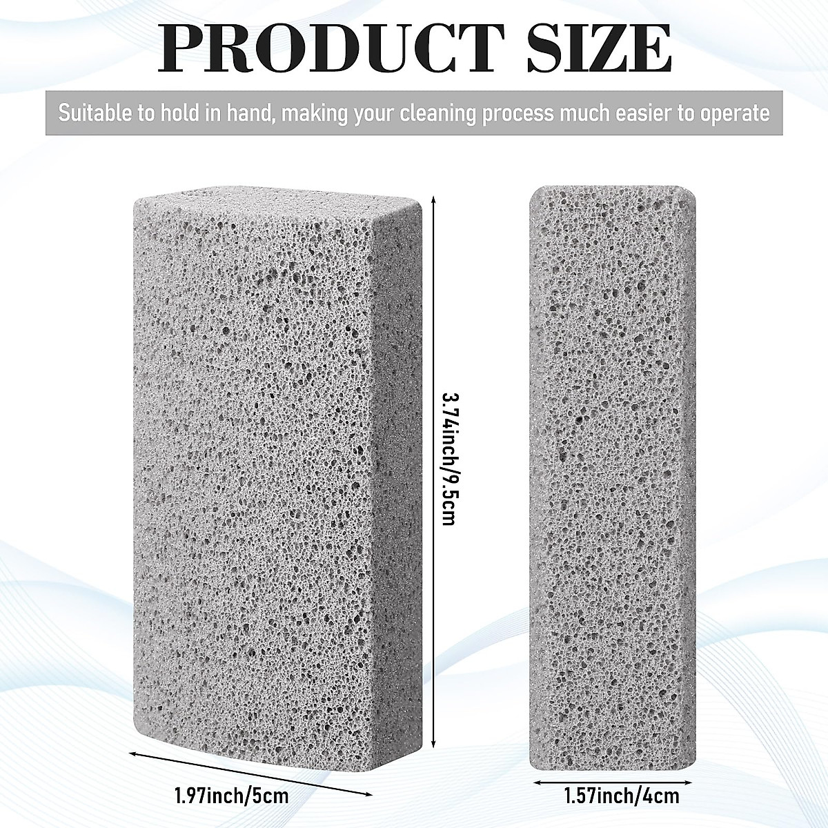 Loopeer 2 Pcs Pet Hair Remover Pumice Stone for Dog Cat Hair Removal Cleaning Pet Fur Stone 6 Inch Dog Fur Cleaning Tool for Car Interior Bedding Carpet Couch Furniture(3.74 x 2 x 1.6 in)