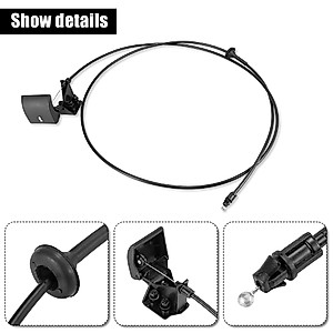 X AUTOHAUX Front Hood Release Cable Handle Assembly for Jeep Grand Cherokee WK 2005-2010 for Jeep Commander XK 2006-2010 Replace 55394495AB 55394495AC