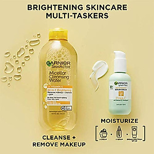 Garnier SkinActive Micellar Water with Vitamin C, Facial Cleanser & Makeup Remover, 13.5 fl. oz, 1 count (Packaging May Vary)