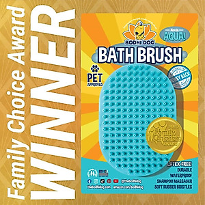 Bodhi Dog Shampoo Brush | Pet Shower & Bath Supplies for Cats & Dogs | Dog Bath Brush for Dog Grooming | Long & Short Hair Dog Scrubber for Bath | Professional Quality Dog Wash Brush