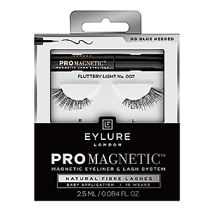 Eylure PROMAGNETIC Eyeliner & Lash Kit, No 007 Natural Fiber Eyelashes, Black