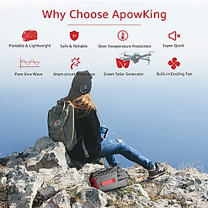 296Wh Portable Power Station with 40W Solar Panel, Solar Generator Outdoor Backup Battery Supply with AC Outlet for Camping, Home Emergency, Traveling, RV Trip