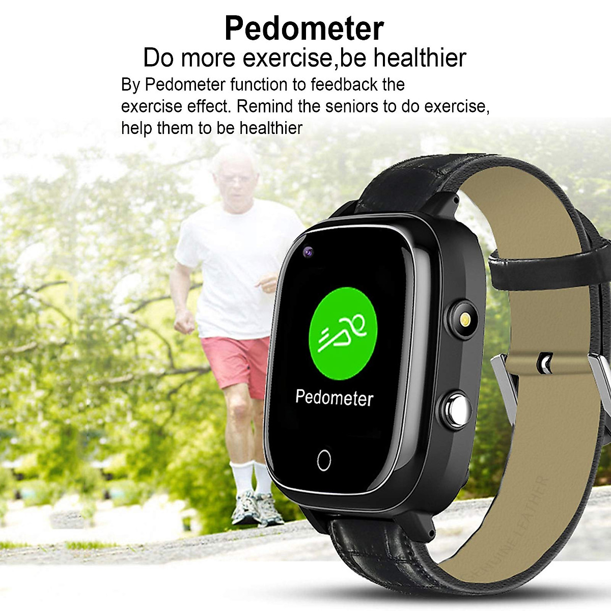 Elderly GPS Smart Watch Phone, 4G Heart Rate Blood Pressure Monitoring Smartwatch, 1.3" Touch Screen Camera Anti-Lost SOS Safety Fence Waterproof for Dementia Alzheimer's Christmas Birthday Gift