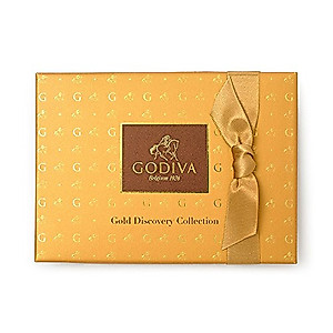 Godiva Chocolatier Assorted Gold Discovery Gift Box, Gourmet Chocolates, Great for any gift, Chocolate Gifts, Assorted Chocolates, 12 pc