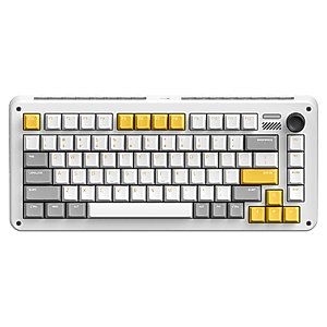 iQunix ZX75 Gravity Wave 75% RGB Mechanical Keyboard with Volume Knob, 81 Keys Hotswap Moonstone Switches Wireless Gaming Keyboard, Supports Bluetooth 5.1, 2.4GHz and Wired, for Win/Mac