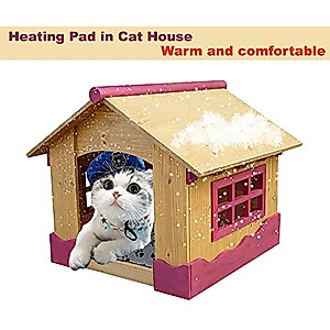 DEOMAN Pet Heating Pad for Small Dogs Cats Heated Bed mat Indoor Electric Cat Heating pad Waterproof Dog Heating pad Chew Proof Cord,Easy Clean