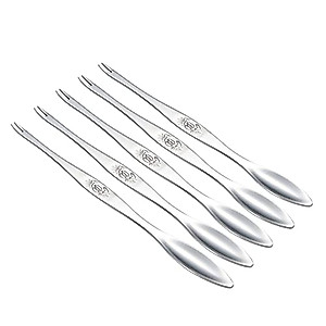 Healvian 5pcs Stainless Steel Crab Fork Tool Heavy Duty Forks Seafood Tools Lobster Eating Tools Prawns Picks Seafood Opener Tool Set Crabs Eating Tools Kit Crabs Eating Fork Silver
