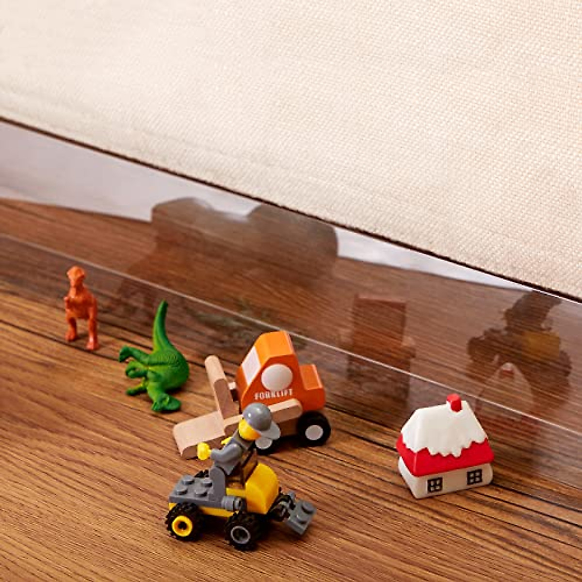 20 Pack Under Couch Blocker for Pets Bumper Toy Blockers for Furniture Stop Dog Cat with Strong Adhesive Adjustable Bumper to Stop Things Under Sofa Couch Bed, Easy to Install, 3.2 Inches High