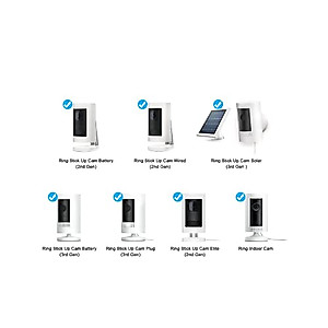 2 Pack Adjustable Security Wall Mount for Ring Camera&Stick Up Cam Battery,Indoor Outdoor Mount Bracket for Arlo HD/2/3/4,Ceiling Mount Kit for Plug-in HD Security Cam,VHB Adhesive or Screw,No Drill