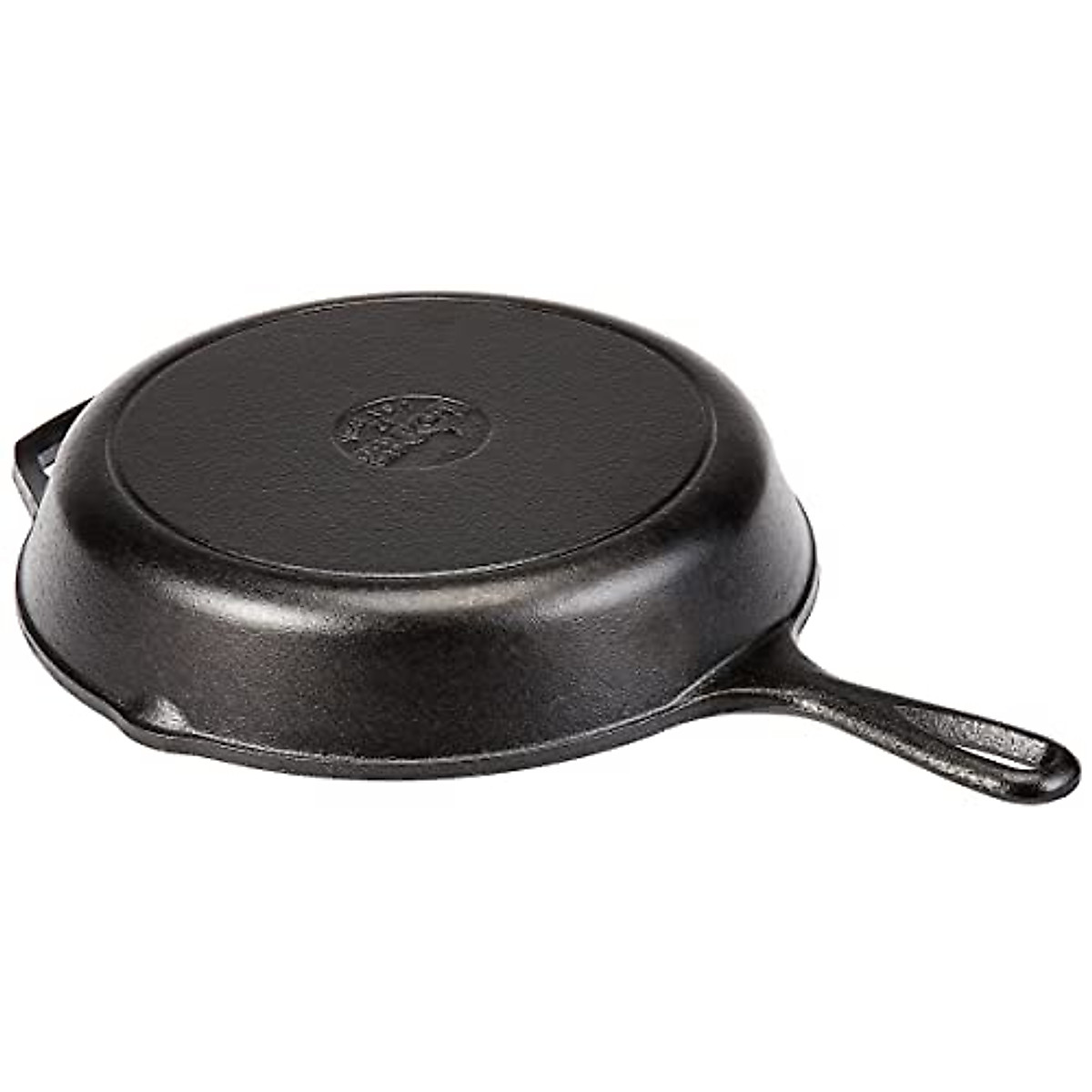 Lodge 10 Inch Cast Iron Chef Skillet. Pre-Seasoned Cast Iron Pan with Sloped Edges for Sautes and Stir Fry.