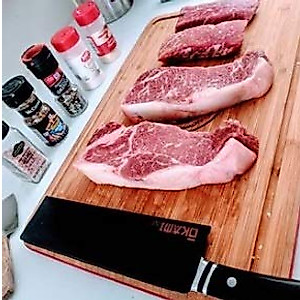 OKAMI Chef's Knife 8 Inch - Asgard Series - Professional German Stainless Steel - Extra Sharp - Full Tang - Mirror Polished - with Edge Guard - Black