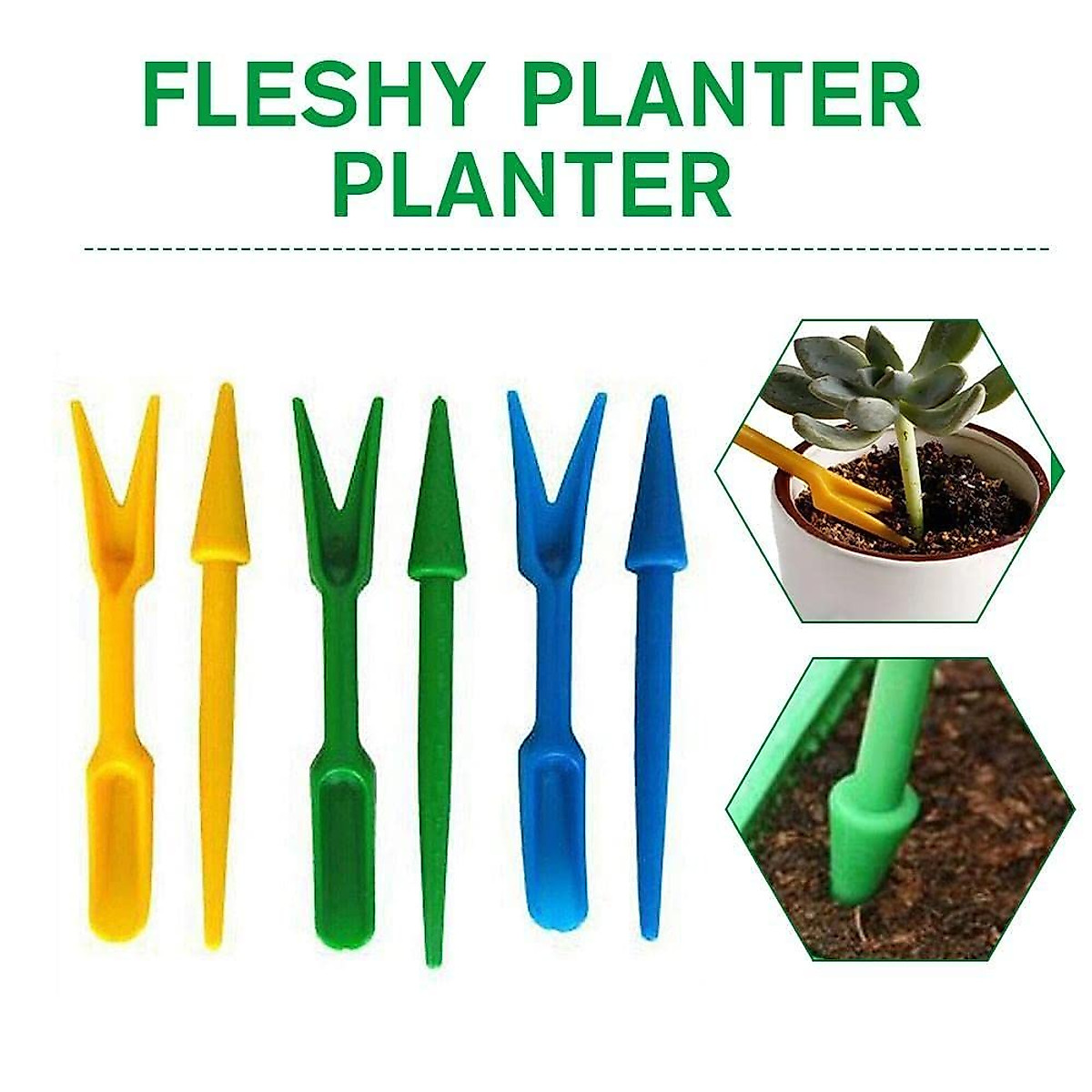Succulent Transplanter Planter Two-Piece Plant Transfer Tool Tool Seedling Gardening Kit Gardening Plan Pla Mini Transplant K1S6