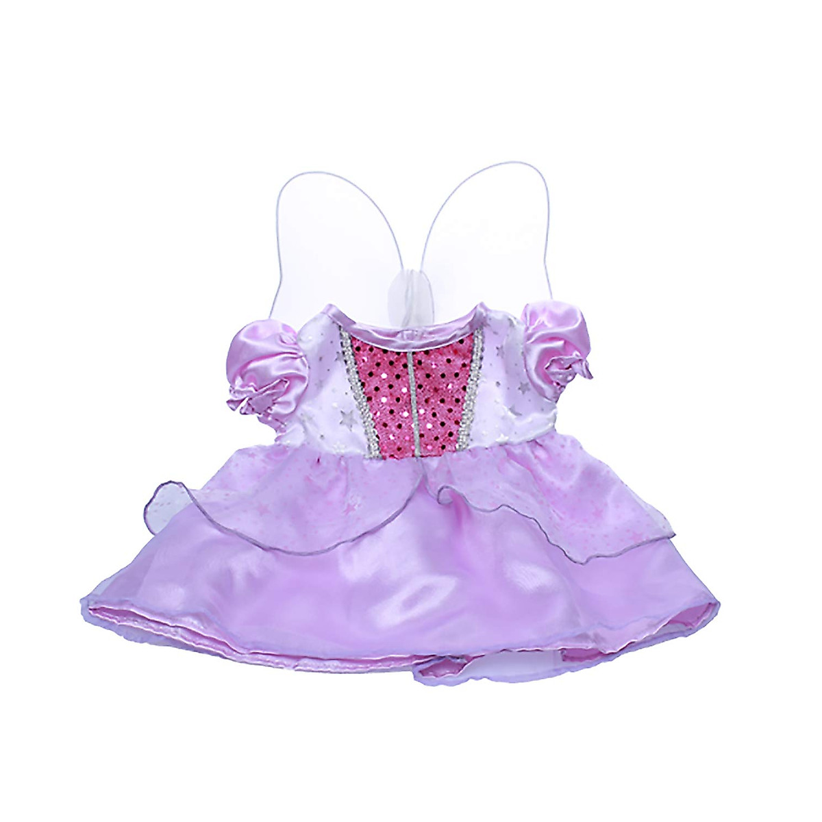 Purple Cinderella Dress w/Wings Teddy Bear Clothes Fits Most 14"-18" Build-a-bear and Make Your Own Stuffed Animals