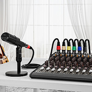 EBXYA XLR Cable 25 Ft 2 Packs DMX Cable with 3 Pins Male to Female for Stage Lighting Patch Cable