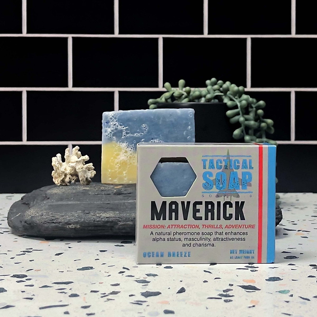 Tactical Soap All-Natural Men's Soap (3 bars) - Pheromone-Infused for Attraction, Exfoliating, Manly Bar Soap, 100% Natural, Made in the USA