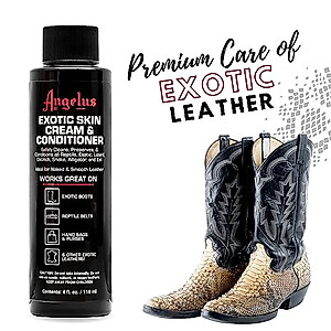 Angelus Reptile & Exotic Skin Deep Conditioner Cream – 8 Oz, Leather Cleaner and Conditioner, Cleans, Conditions, Preserve, and Polishes Leather Footwear and Accessories