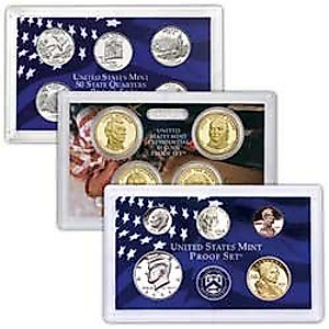 1959-2009 US MINT BU PROOF SETS IN OGP w/COA'S -51 YEARS!