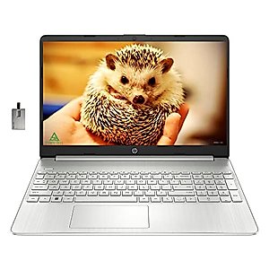2022 HP 15.6" Touchscreen Laptop, Intel 11th Generation Core i5-1135G7, 16GB RAM, 512GB PCIe SSD, Intel Iris Xe Graphics, 720P HD Camera, Windows 11 S, Natural Silver, 32GB Snowbell USB Card