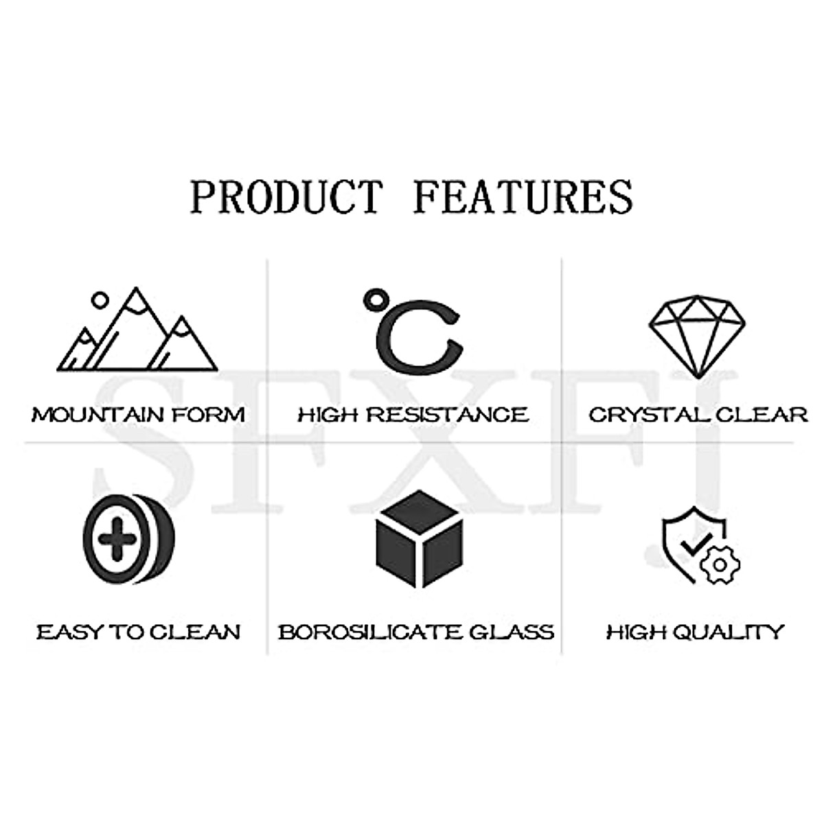 SFXFJ Juice Glasses, 6(5&1) Packs Crystal Mountain Old Fashioned Glasses, Borosilicate Glass Tea Cups, Bourbon Glasses for Men and Women(350ML/12OZ)