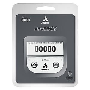 Andis – 64740, Ultra Edge Detachable Clipper Blade – Infused with Carbon Steel, Extends Edge Life, Deep Cutting of Bulky Hairs with Closed Cutting Technique – 25-Inch Cut Length, Chrome