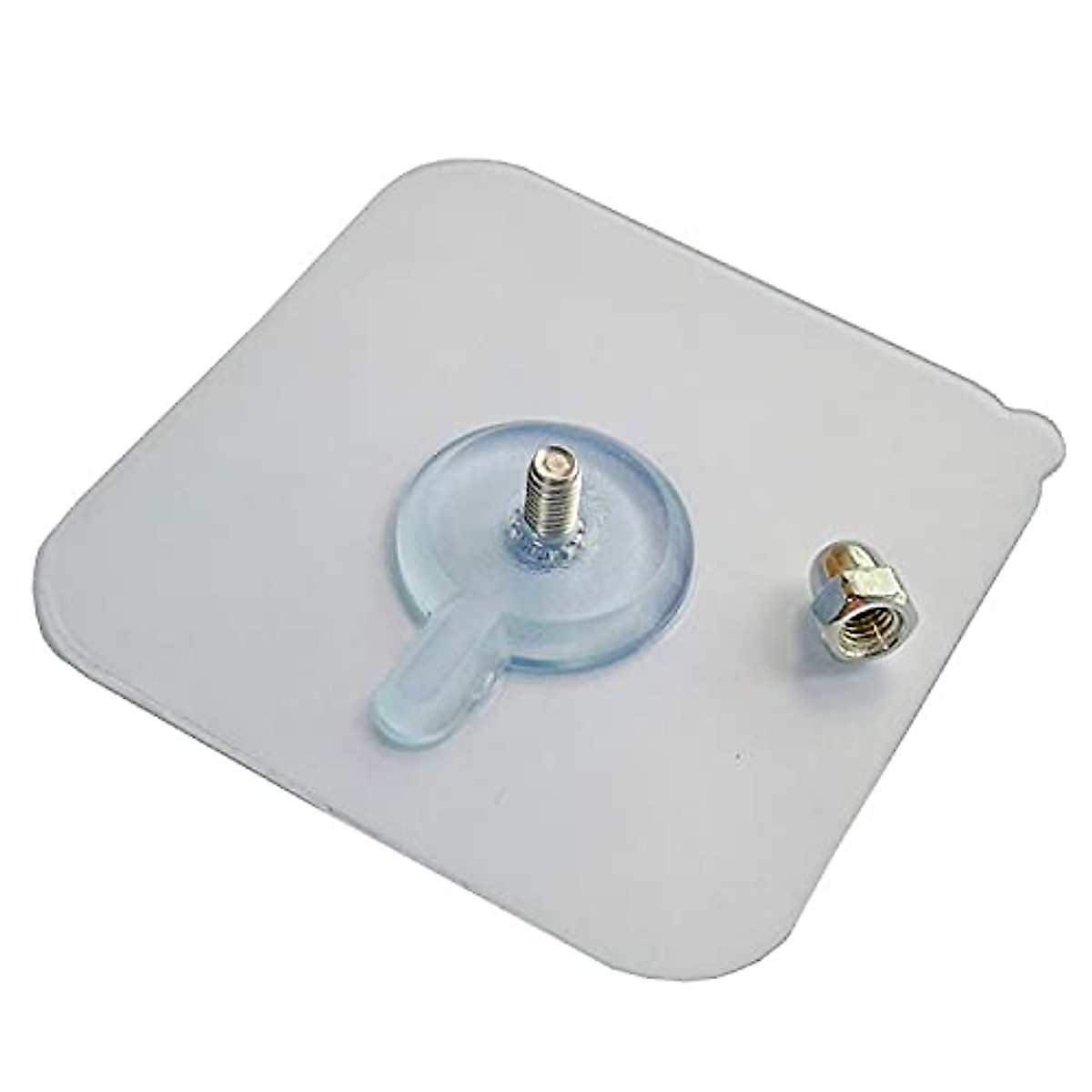 KK5 Adhesive Hanging Nails Wall Hook Hanger - 14mm 20/Pack Non-Trace No-Drilling Transparent Adhesive Ceiling Hooks | Heavy Duty Seamless Nail Free Screws for Kitchen Bathroom Storage Room