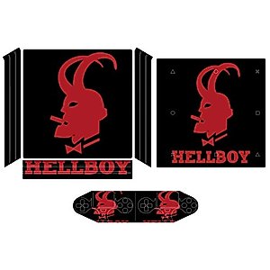 Hellboy Play Boy Bunny Red Compatible with PS4 Pro controller and console skin sticker protective cover wireless/wired gamepad controller