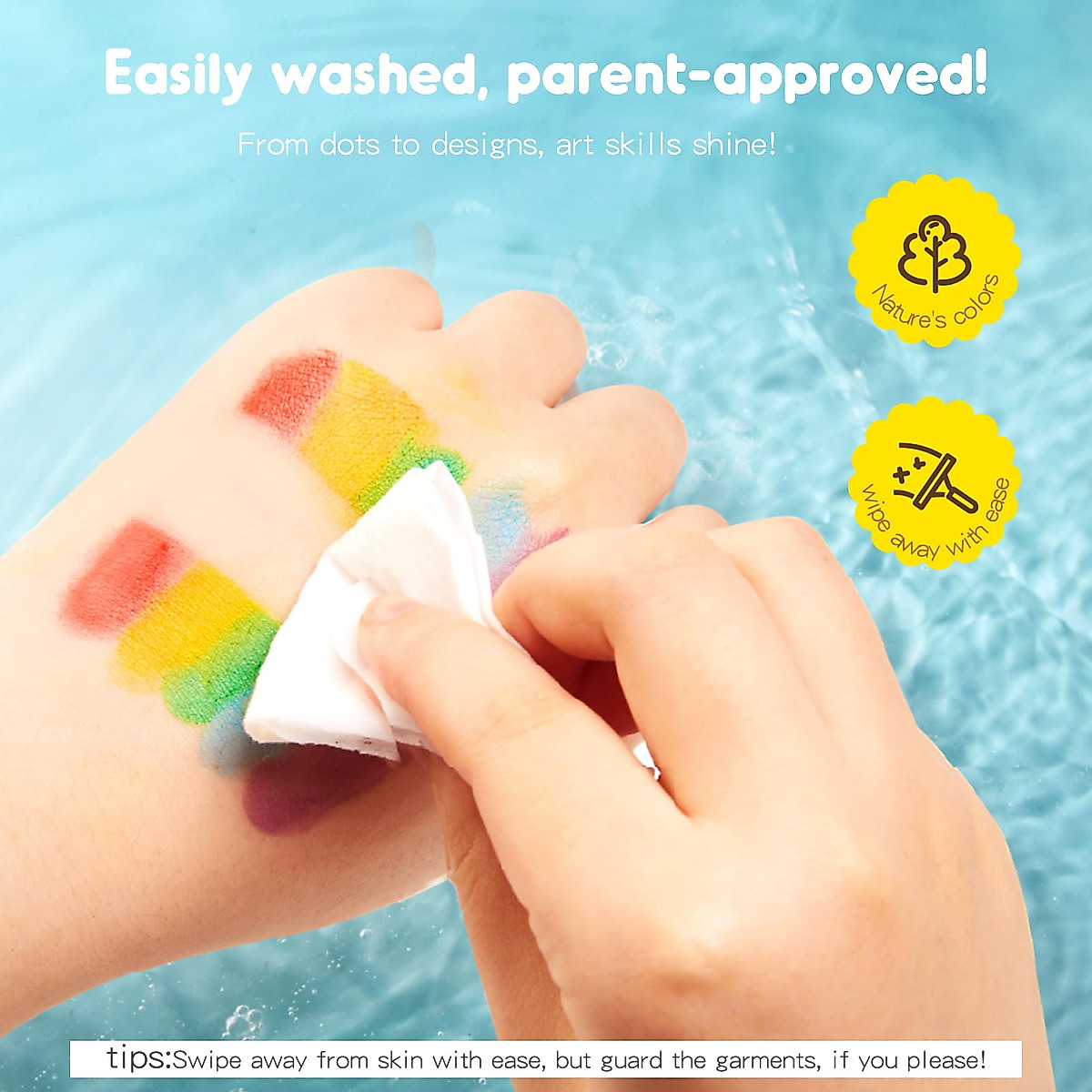 Jar Melo Washable Dot Markers, 6 Colors Dot Paints with 108 PDF & 10 Physical Activity Papers, Non-Toxic Bingo Daubers for Toddlers 1-3 2-4