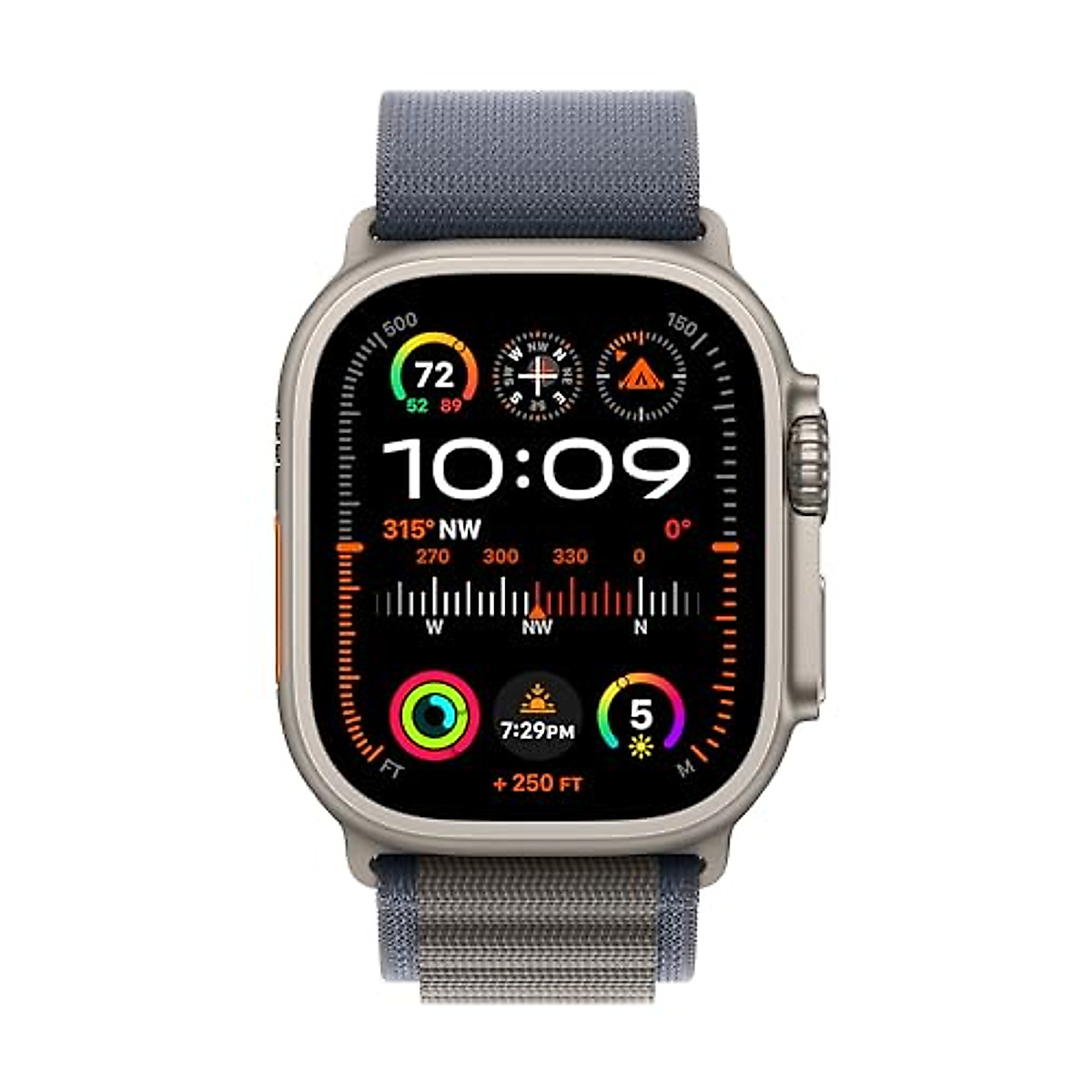 Apple Watch Ultra 2 [GPS + Cellular 49mm] Smartwatch with Rugged Titanium Case & Blue Alpine Loop Small. Fitness Tracker, Precision GPS, Action Button, Extra-Long Battery Life, Carbon Neutral
