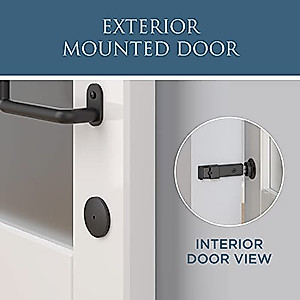 National Hardware N700-150 Barn Door Lock, 5" x 1-1/4" x 3/4", Matte Black