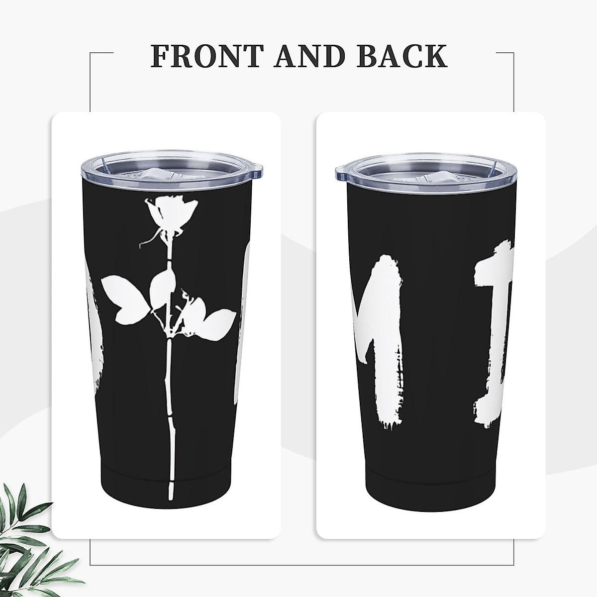 KMATELONE Depeche Music Mode Cup Stainless Steel Vacuum Insulated Travel Mug With Lid and Straw Cups Thermal Coffee 20 Oz