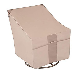 Modern Leisure Monterey Patio Lounge/Swivel Chair Cover - Weather-Resistant Fabric - Outdoor Furniture Protection Perfect for Patio, Deck, and Porch - 37.5" L x 39.25" W x 38.5" H - Beige - 1-Pack